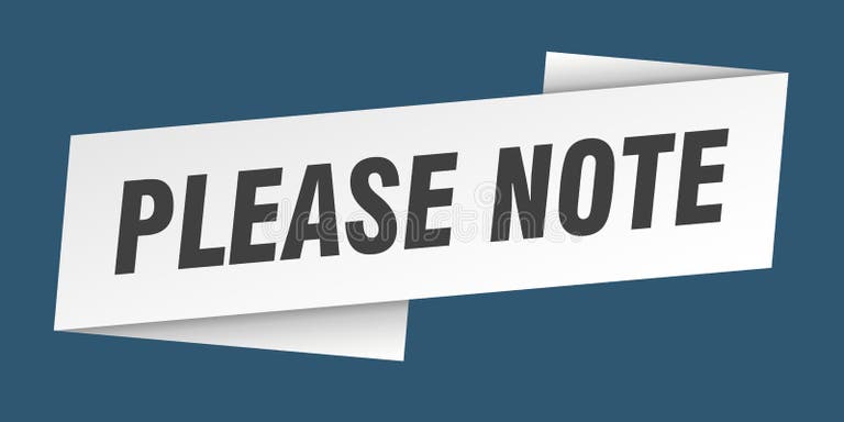 Please Note Banner Template. Please Note Ribbon Label Stock Vector ...