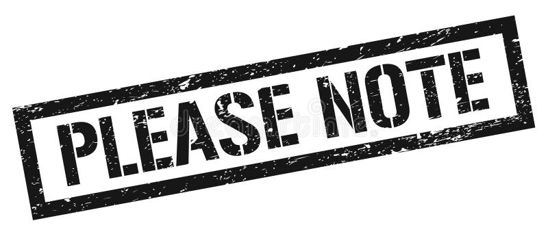 PLEASE NOTE Black Grungy Rectangle Stamp Stock Illustration ...