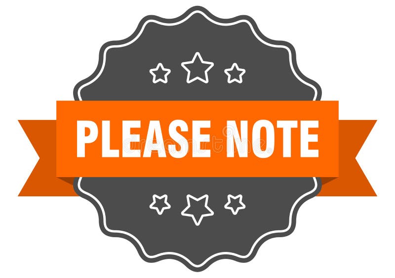 Please Note Banner Template. Please Note Ribbon Label Stock Vector ...