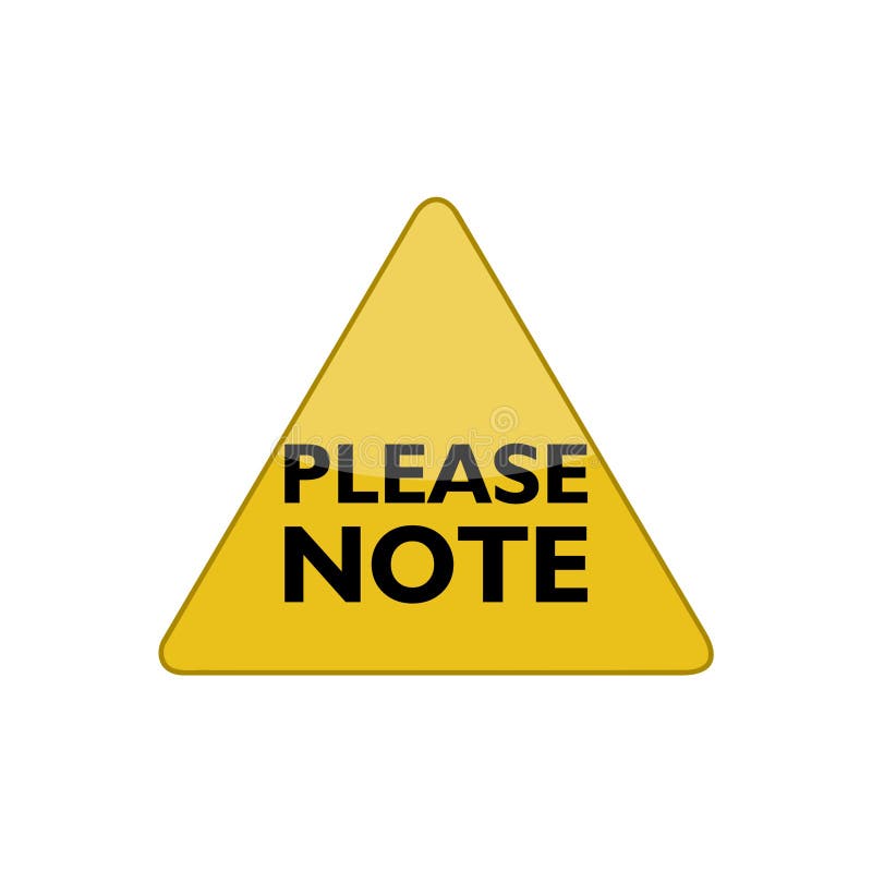 Please Note Wording Icon With Long Shadow Stock Vector - Illustration ...