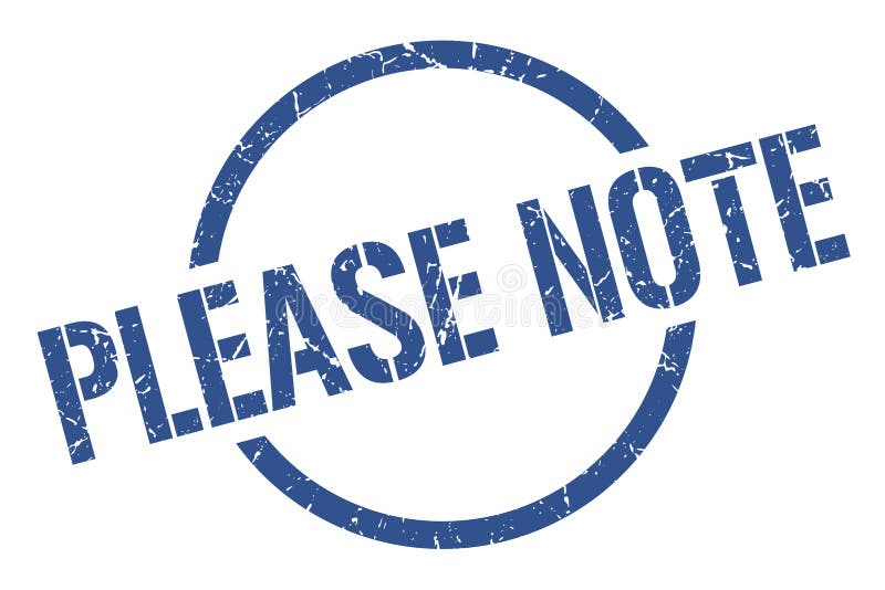 Please note stamp stock vector. Illustration of vector - 136895560