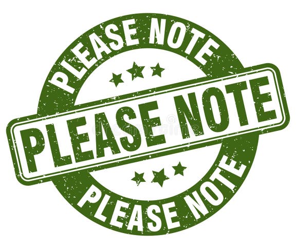 Please Note Stamp. Please Note Label. Round Grunge Sign Stock Vector ...