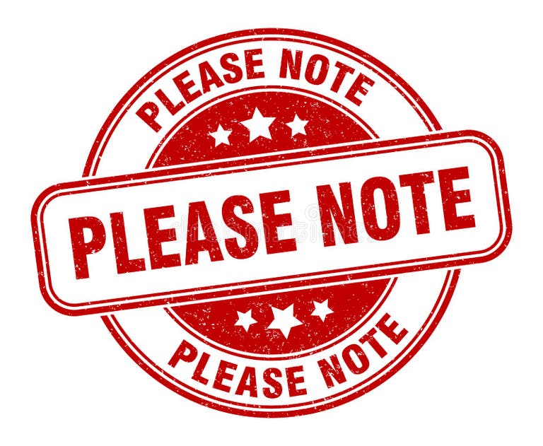 Please Note Stamp. Please Note Round Grunge Sign Stock Vector ...