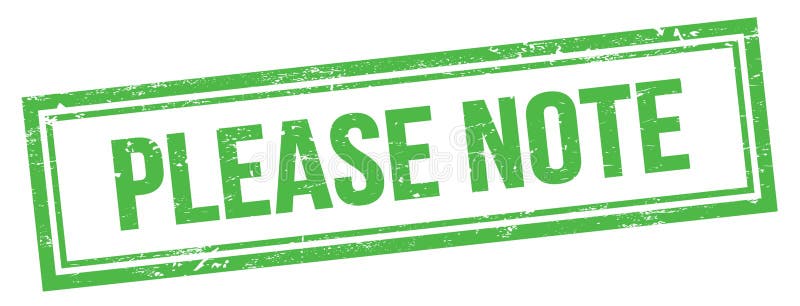 PLEASE NOTE Text on Green Grungy Vintage Stamp Stock Illustration ...