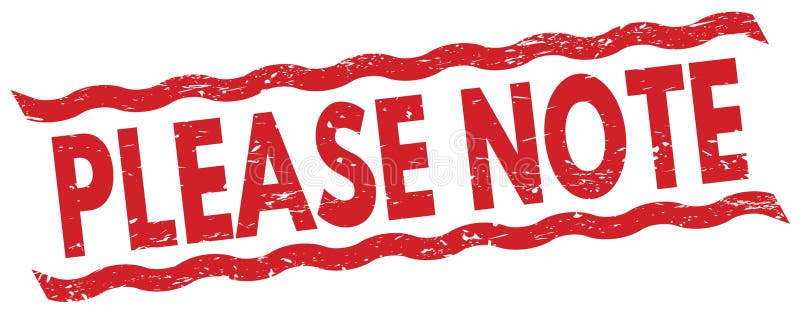 PLEASE NOTE, Text Written on Red Stamp Sign Stock Illustration ...