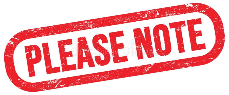 PLEASE NOTE, Text Written on Red Stamp Sign Stock Illustration ...