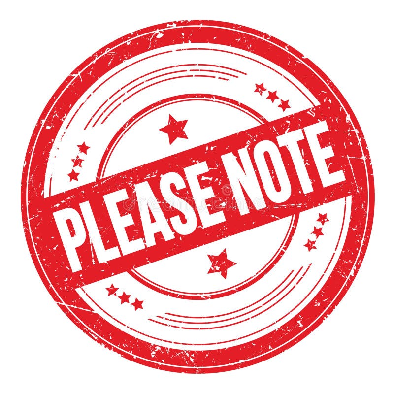 PLEASE NOTE Text on Green Grungy Round Stamp Stock Illustration ...
