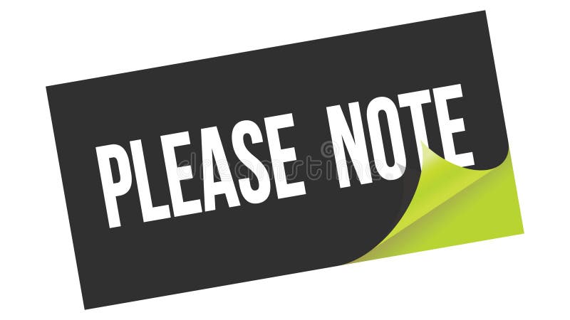 PLEASE NOTE, Words on Black Rectangle Stamp Sign Stock Illustration ...
