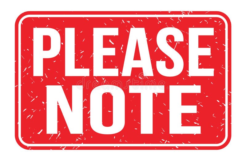 PLEASE NOTE, Words on Red Rectangle Stamp Sign Stock Illustration ...