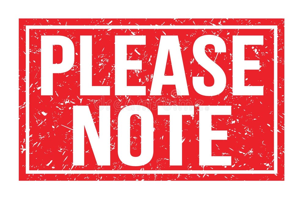 PLEASE NOTE, Words on Red Rectangle Stamp Sign Stock Illustration ...
