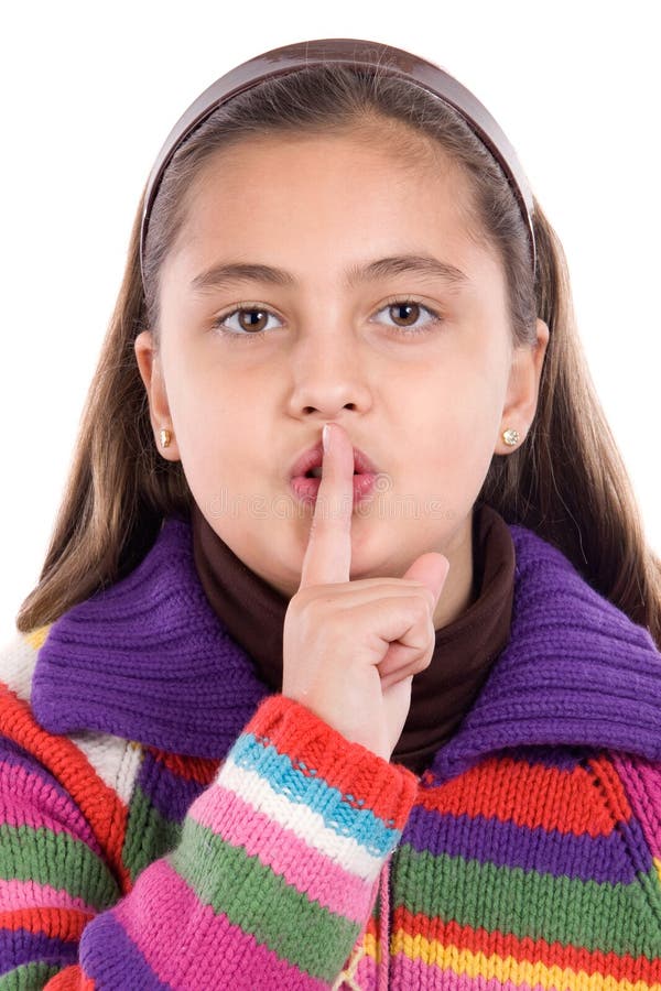 Be Quiet stock image. Image of white, full, gesture, dress - 16154263