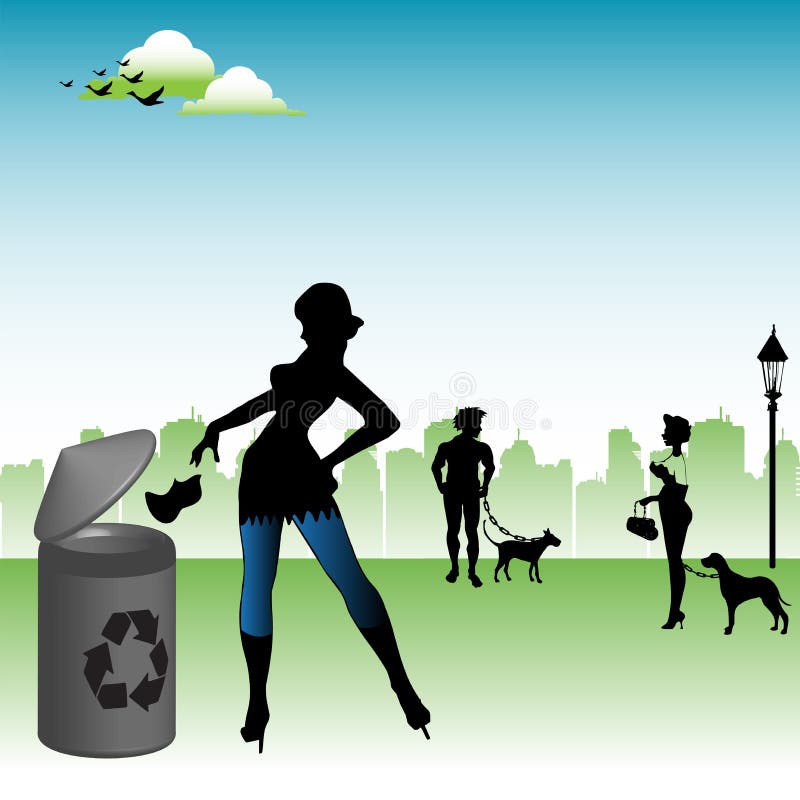 Please recycle stock vector. Illustration of environment - 12493262