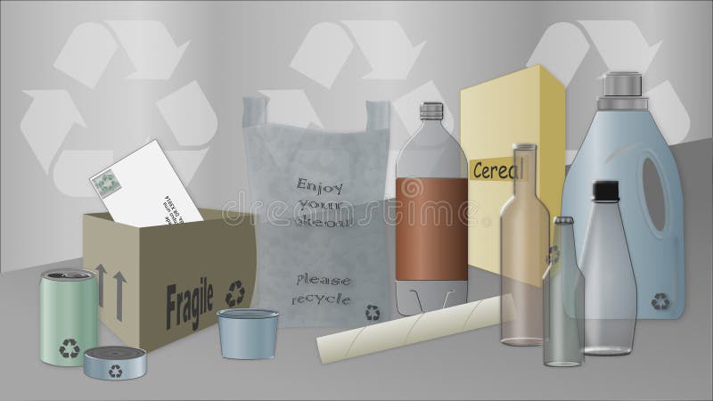 Please recycle everything stock illustration. Illustration of symbols ...