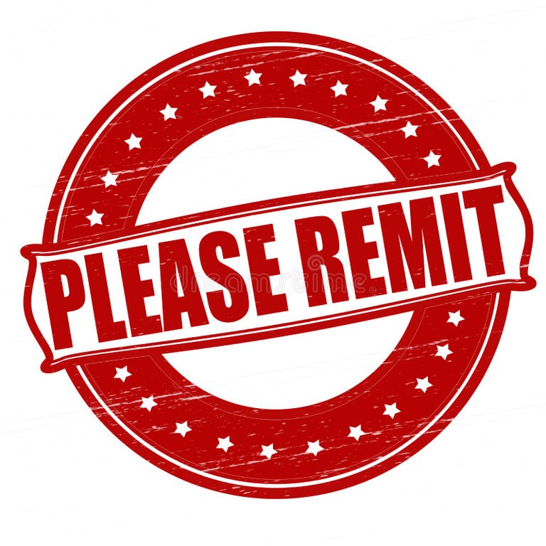 Please remit stock illustration. Illustration of stamp - 109531686