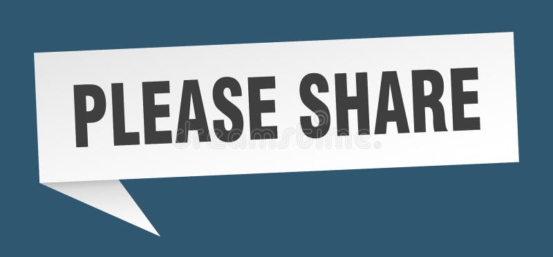 Please Share Banner. Please Share Speech Bubble Stock Vector ...