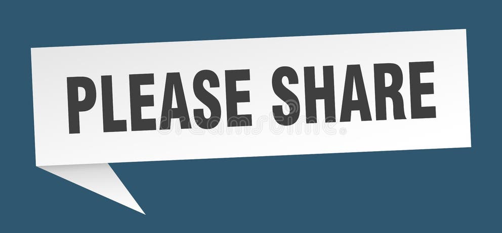 Please Share Banner. Please Share Speech Bubble Stock Vector ...