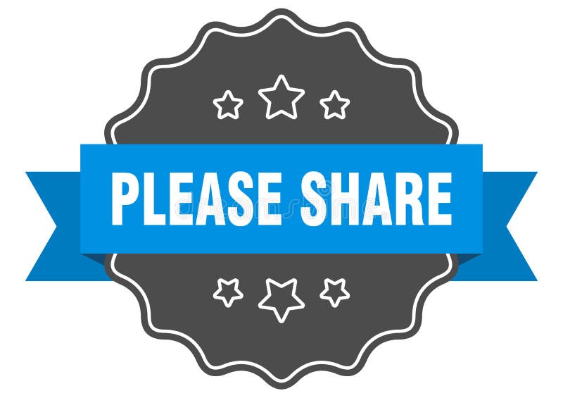 Please Share Button. Sticker. Banner. Rounded Glass Sign Stock Vector ...