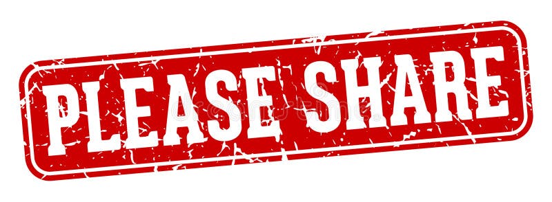 Please Share Rectangular Sign. Please Share Stamp Stock Vector ...
