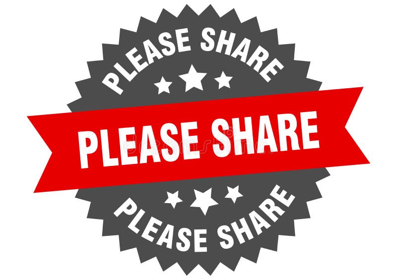 Please Share Button. Sticker. Banner. Rounded Glass Sign Stock Vector ...