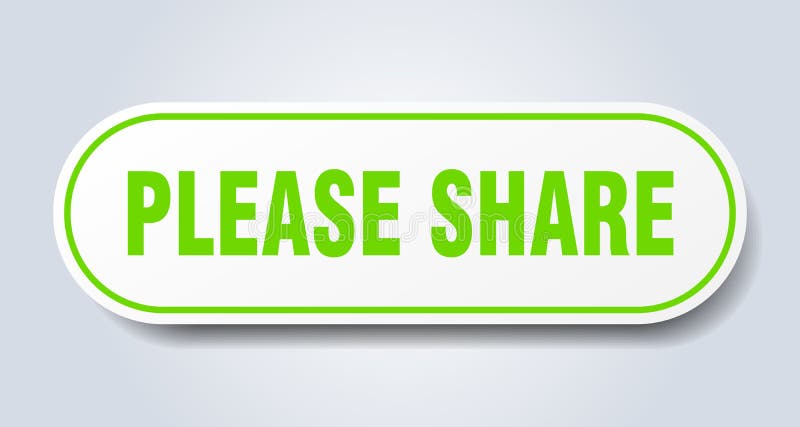 Please Share Button. Sticker. Banner. Rounded Glass Sign Stock Vector ...