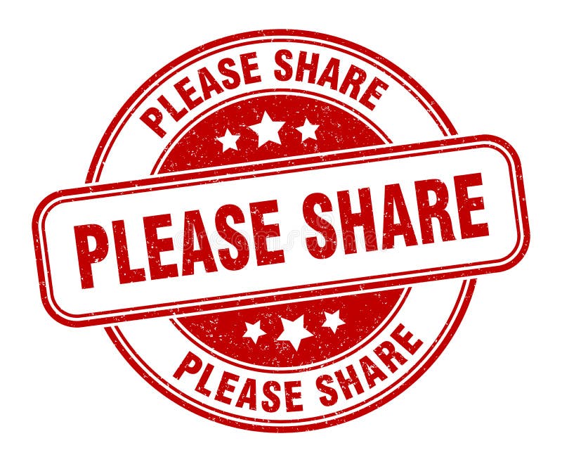 Please Share Stamp. Please Share Label. Round Grunge Sign Stock Vector ...
