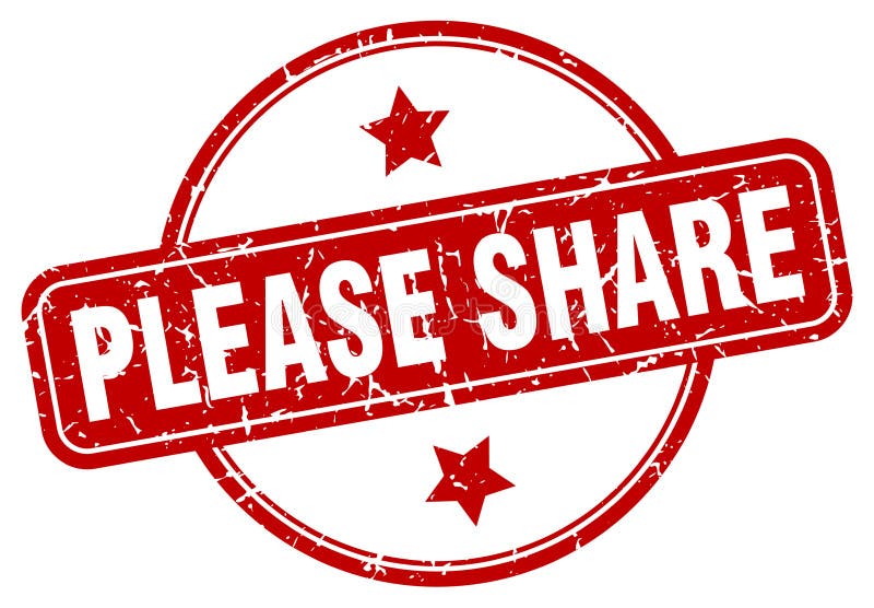 Please Share Stamp. Please Share Round Vintage Grunge Label Stock ...