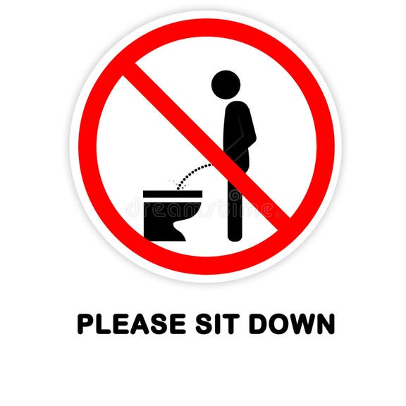 Please sit down WC stock illustration. Illustration of text - 301375237