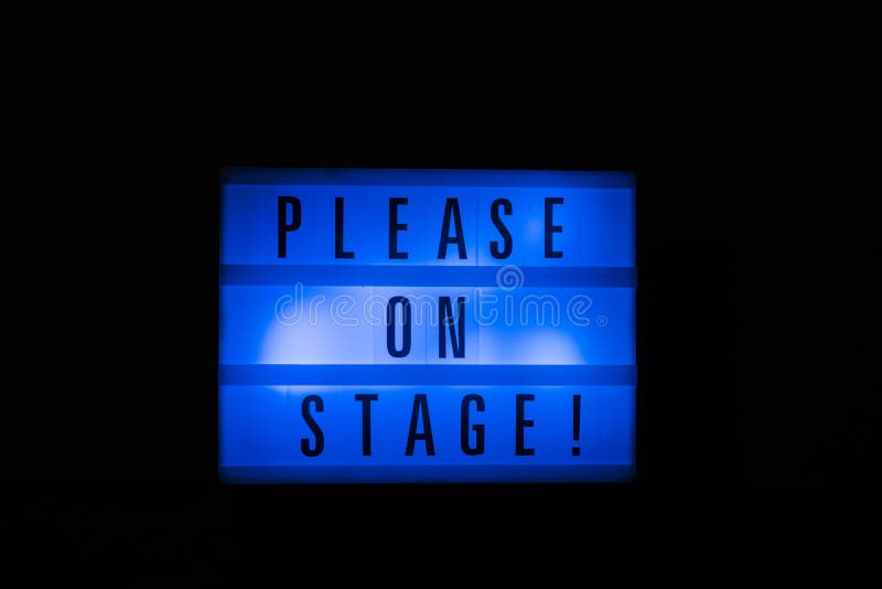 Please on stage sign stock image. Image of shiny, abstract - 198398821