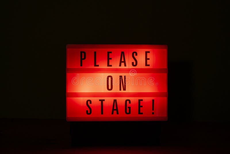 Please on stage sign stock image. Image of shiny, abstract - 198398821