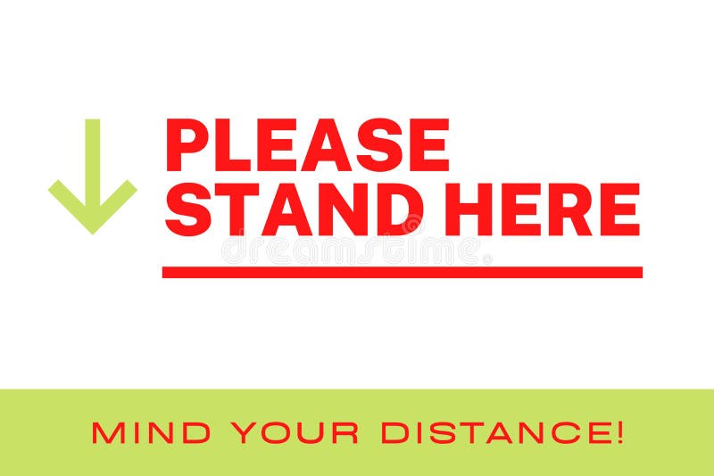 Please stand here stock illustration. Illustration of diagram - 267847731