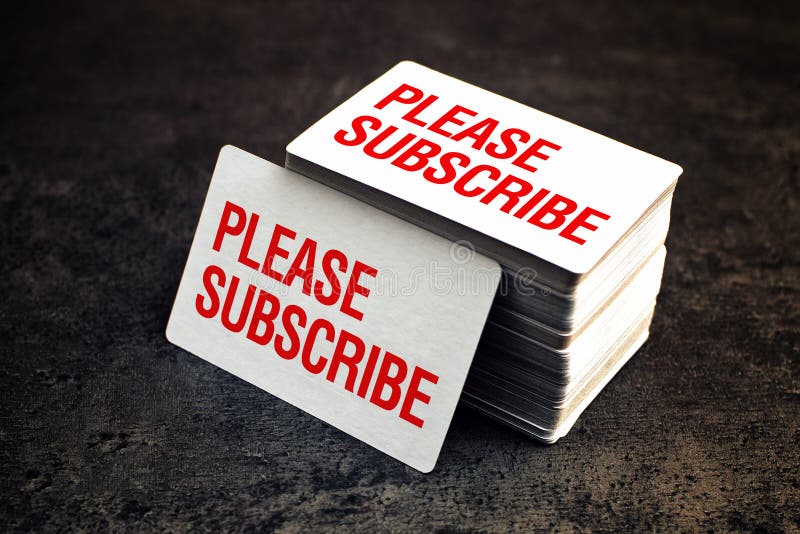 Please Subscribe Business Cards Stock Image - Image of rounded ...