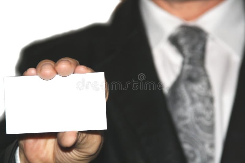 Businessman with Business Card Stock Photo - Image of copy, giving ...