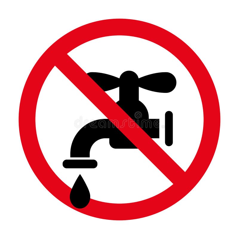 Please turn off the taps stock vector. Illustration of environment ...