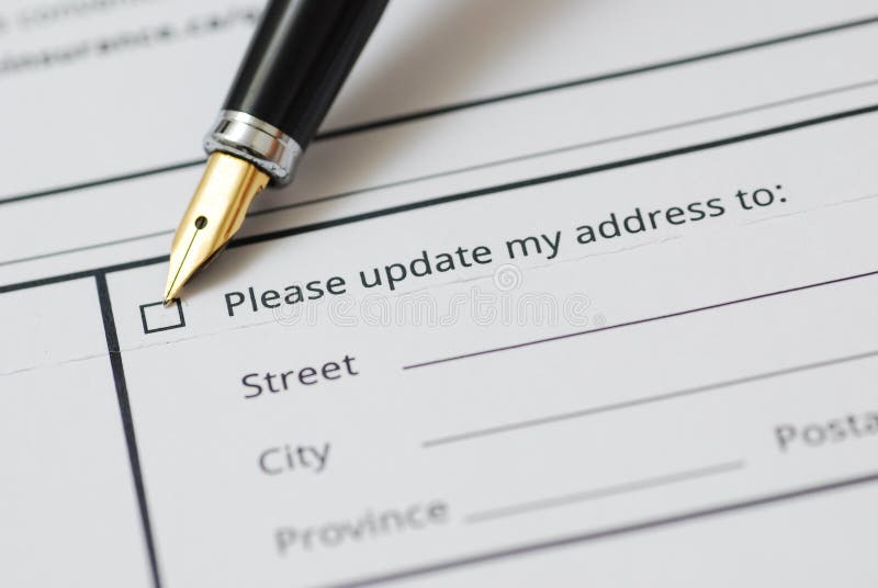 Please update my address stock photo. Image of official - 24501566