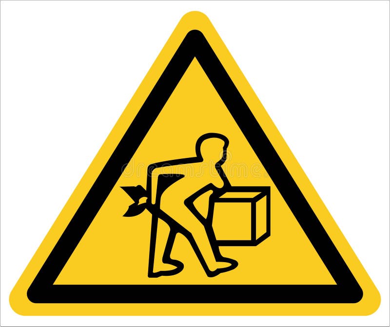 Please Use the Correct Lifting Posture.warning Sign Stock Vector ...