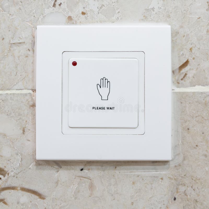 Please Wait Button stock photo. Image of private, stop - 58854874