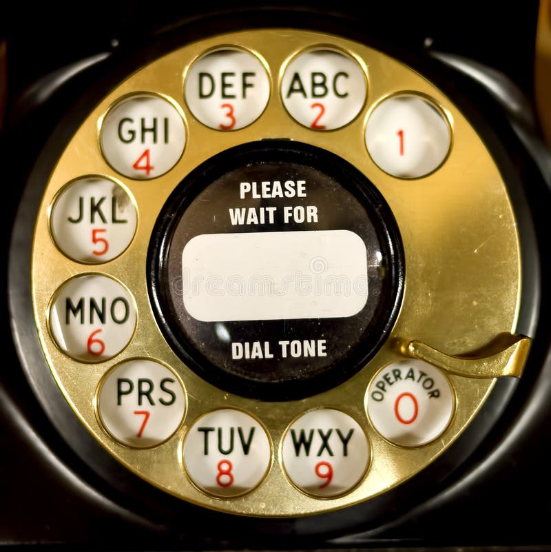 Please Wait for Dial Tone stock image. Image of telephone - 20505247