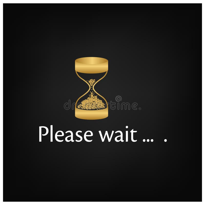 Please wait sign stock illustration. Illustration of service - 36313723