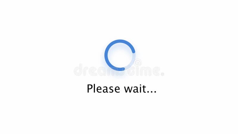 Please Wait Loading Circle on Device Screen Digital Display of Web Page ...