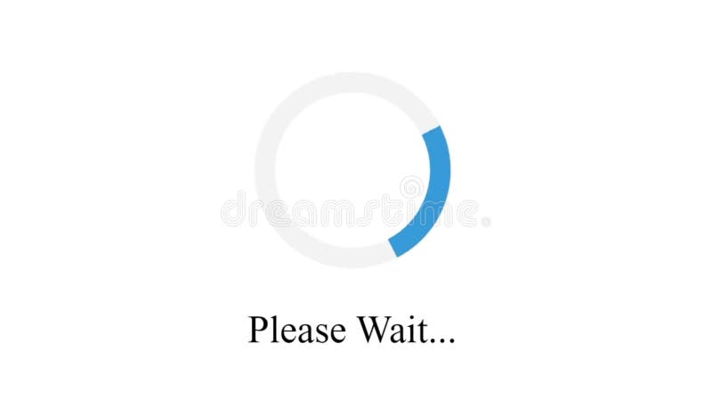 Loading, Please Wait Loopable Animation Stock Video - Video of blue ...