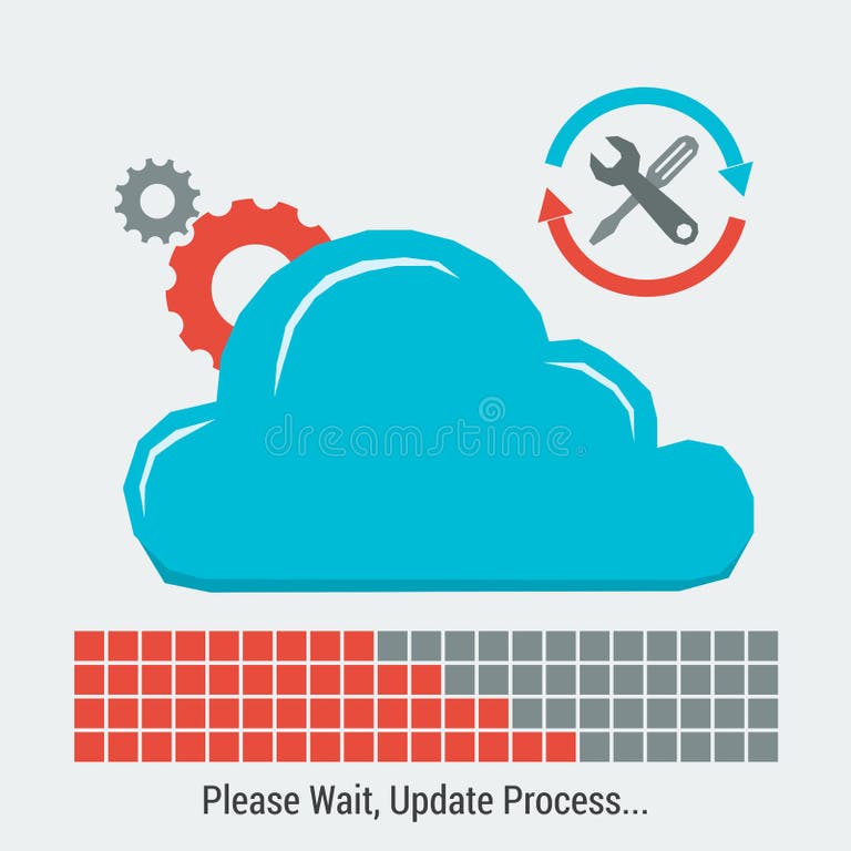 Please wait Update process stock illustration. Illustration of profile ...