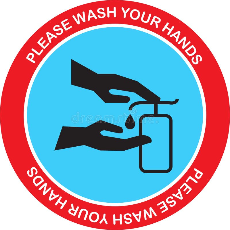 Please Wash Your Hands Sign Vector Illustrations Stock Vector ...