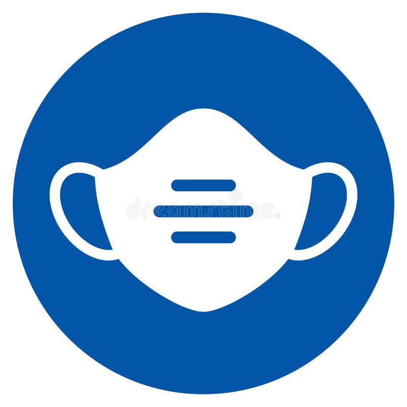 Please Wear Face Mask Vector Sign Stock Vector - Illustration of icon ...