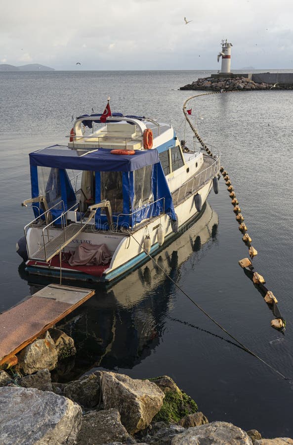 Boat Standing Near the Pier Editorial Image - Image of tourism ...