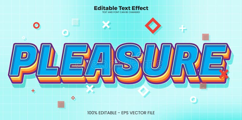 Pleasure Editable Text Effect in Modern Trend Style Stock Vector - Illustration of style, symbol ...