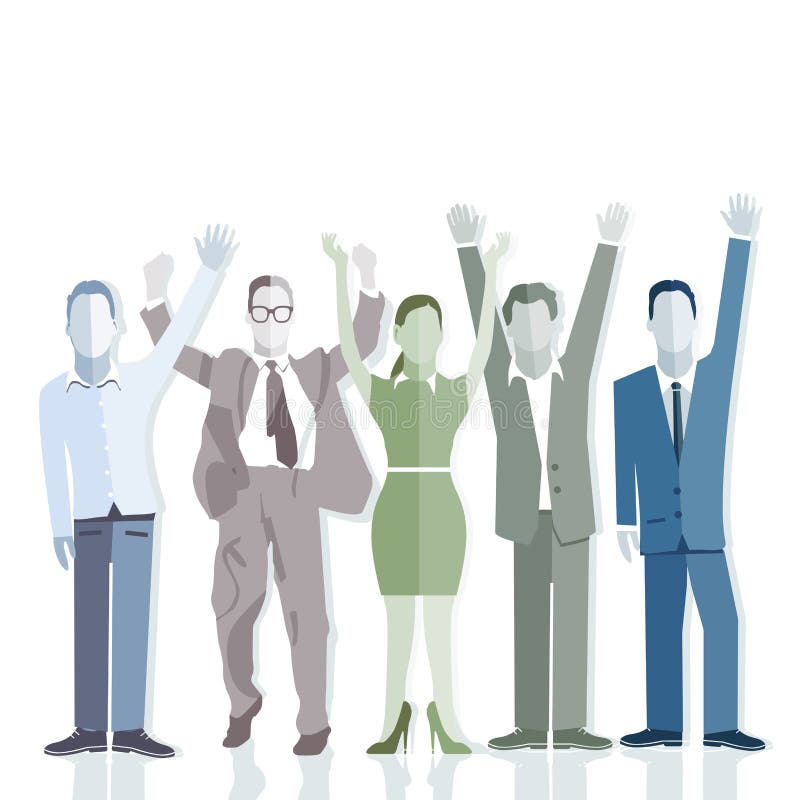 Jubilation people stock vector. Illustration of satisfied - 10760973