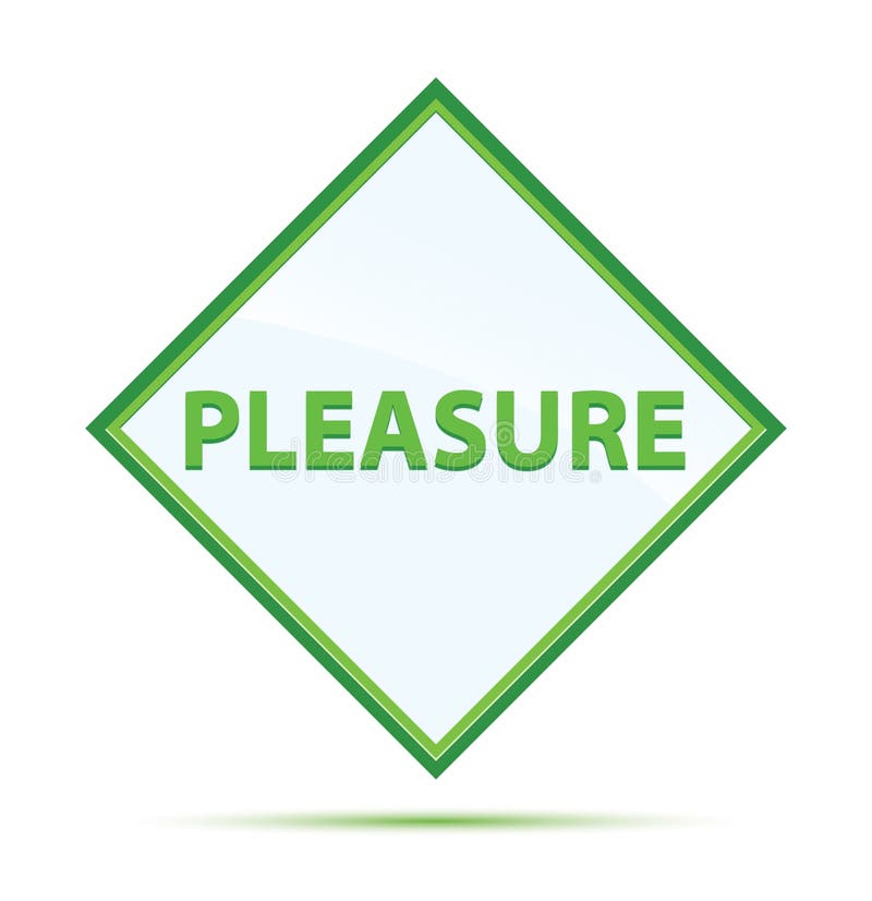 Pleasure Modern Abstract Green Diamond Button Stock Illustration ...
