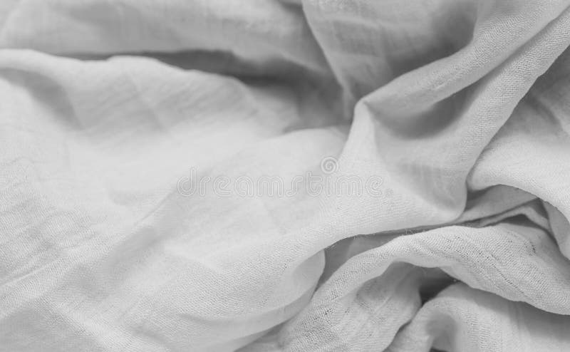 Pleated White Cotton Material. Texture or Background Stock Image ...
