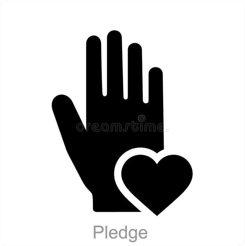 Pledge and Heart Icon Concept Stock Illustration - Illustration of ...