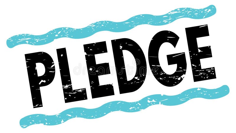 PLEDGE Text on Blue-black Lines Stamp Sign Stock Illustration ...